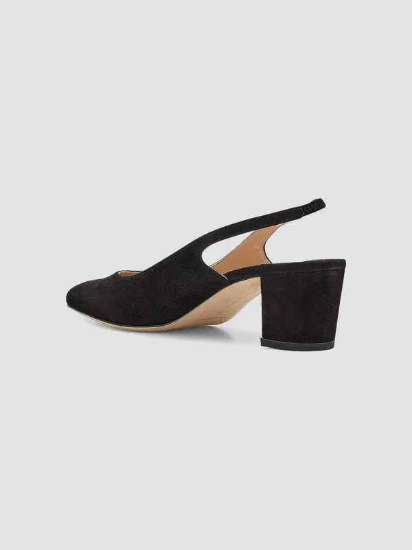 Manolo Blahnik Allurasan 50mm Suede Slingback Pumps - Black