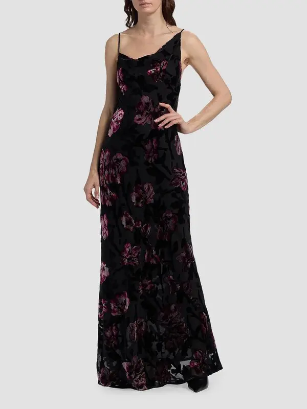 SABINA MUSAYEV Alenoy Floral Velvet Gown