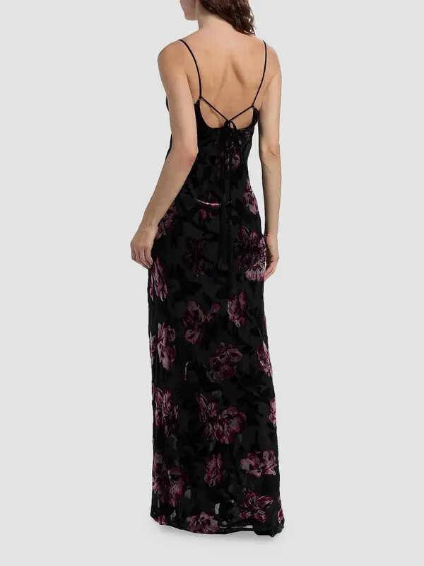 SABINA MUSAYEV Alenoy Floral Velvet Gown