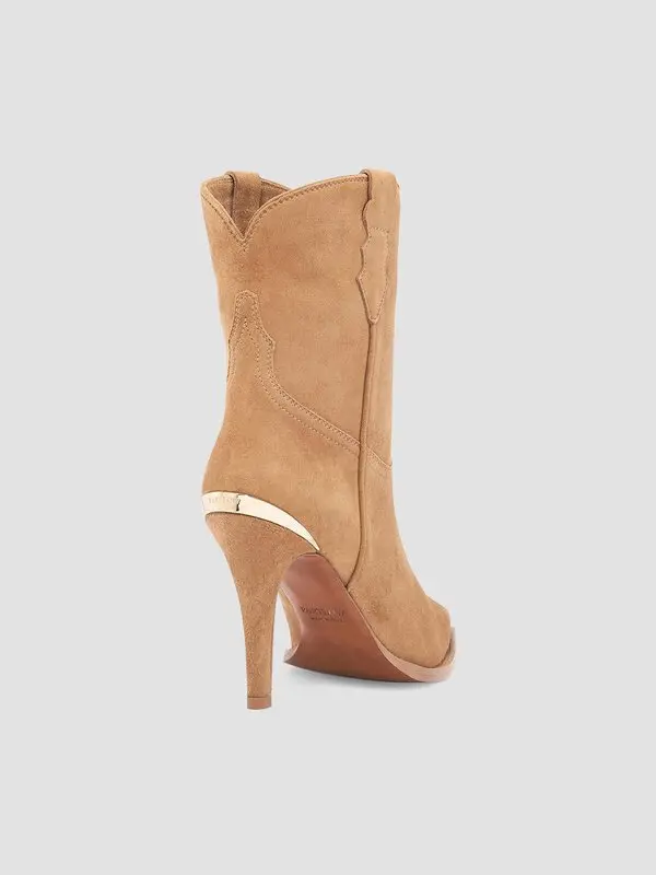 Partlow Katie Suede 95mm Western Stiletto Booties