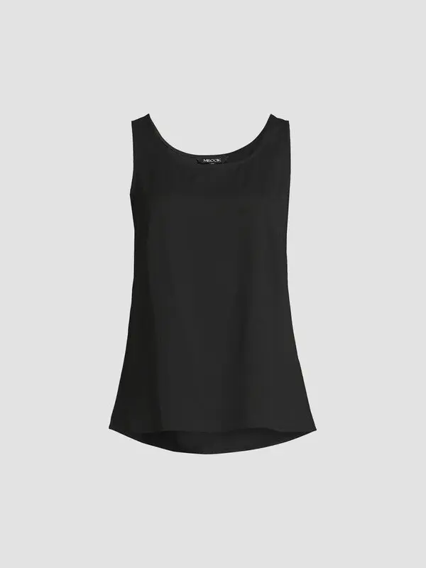Misook Crêpe De Chine Scoopneck Tank