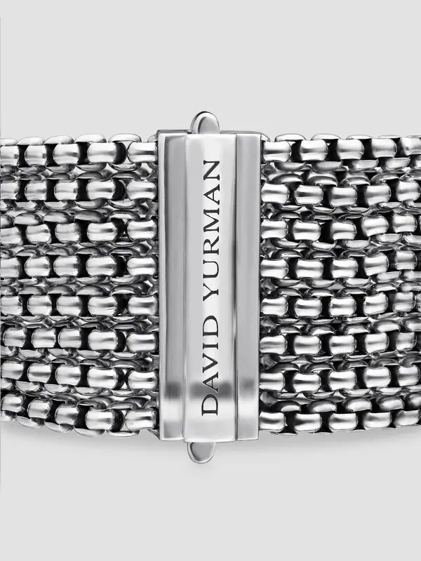 David Yurman Box Chain Eight Row Bracelet In Sterling 28mm