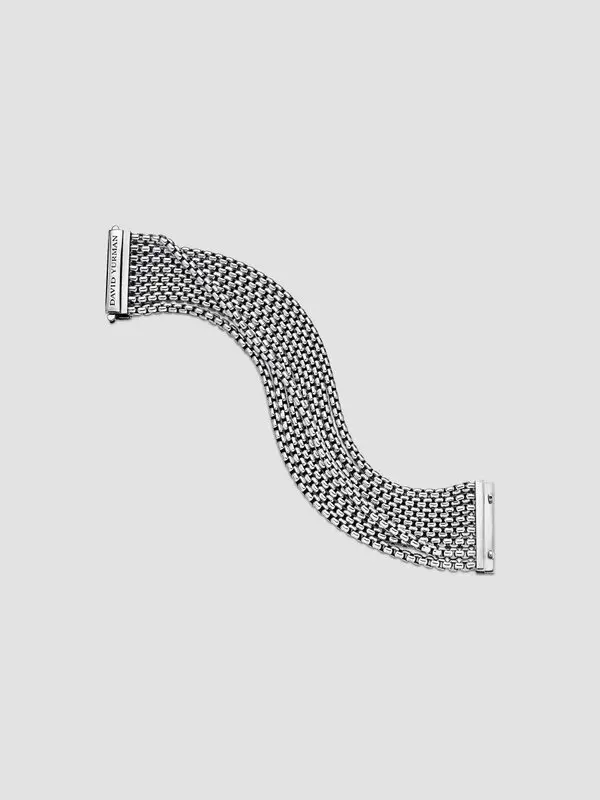 David Yurman Box Chain Eight Row Bracelet In Sterling 28mm
