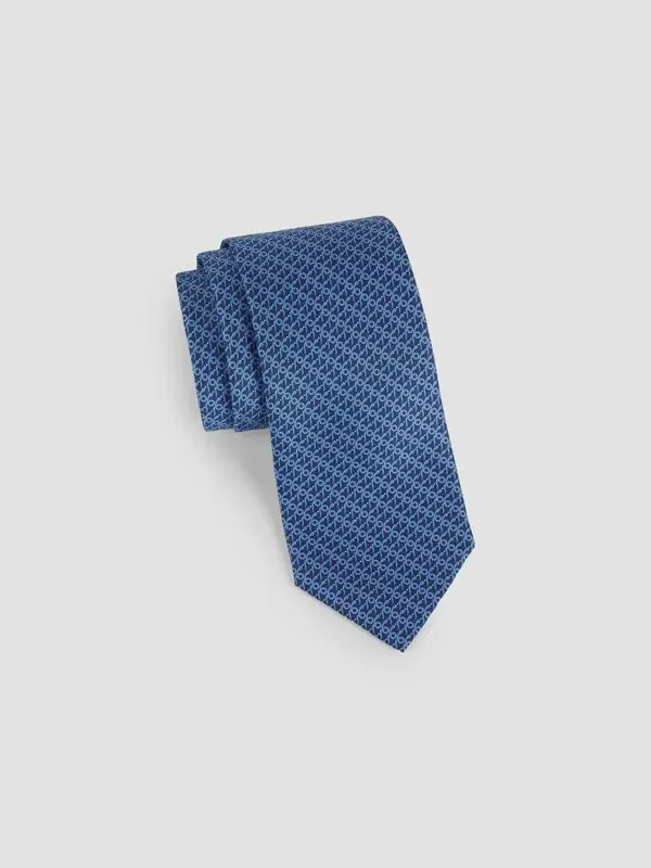 FERRAGAMO Mamba Snake Tie - Navy