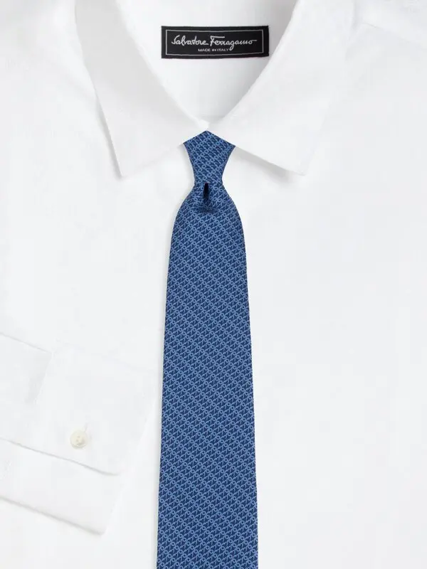 FERRAGAMO Mamba Snake Tie - Navy