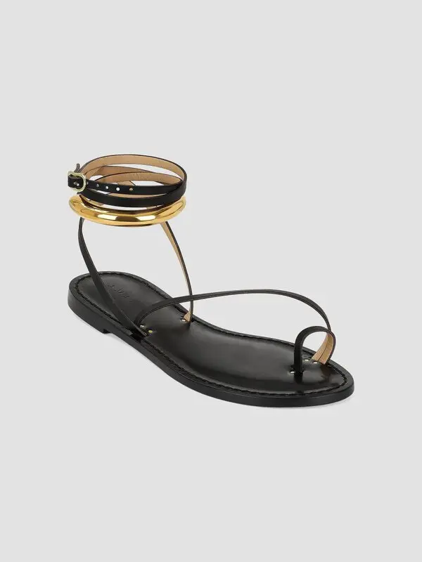 AMANU 17 The Kalahari Leather Ankle-wrap Sandals