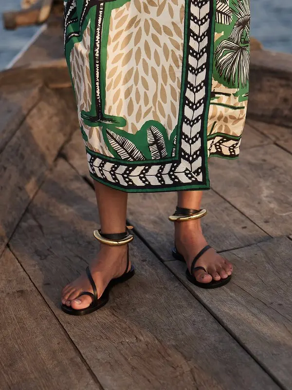 AMANU 17 The Kalahari Leather Ankle-wrap Sandals