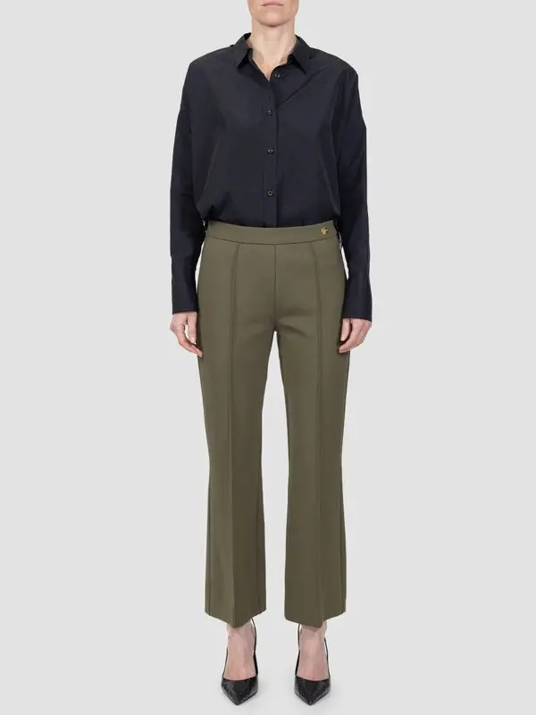 CALLAS MILANO Lola Cropped Flare Pants - Olive