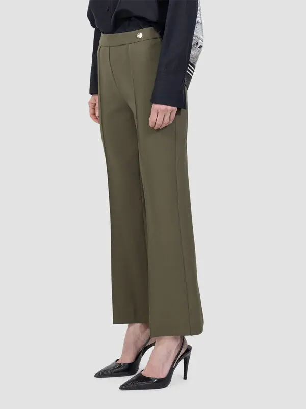 CALLAS MILANO Lola Cropped Flare Pants - Olive
