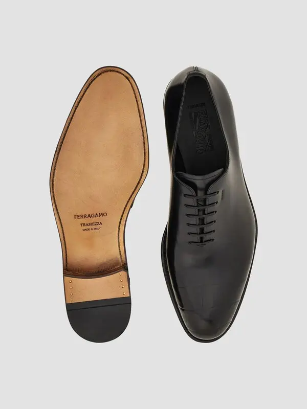 FERRAGAMO Angiolo Croc-embossed Leather Oxfords