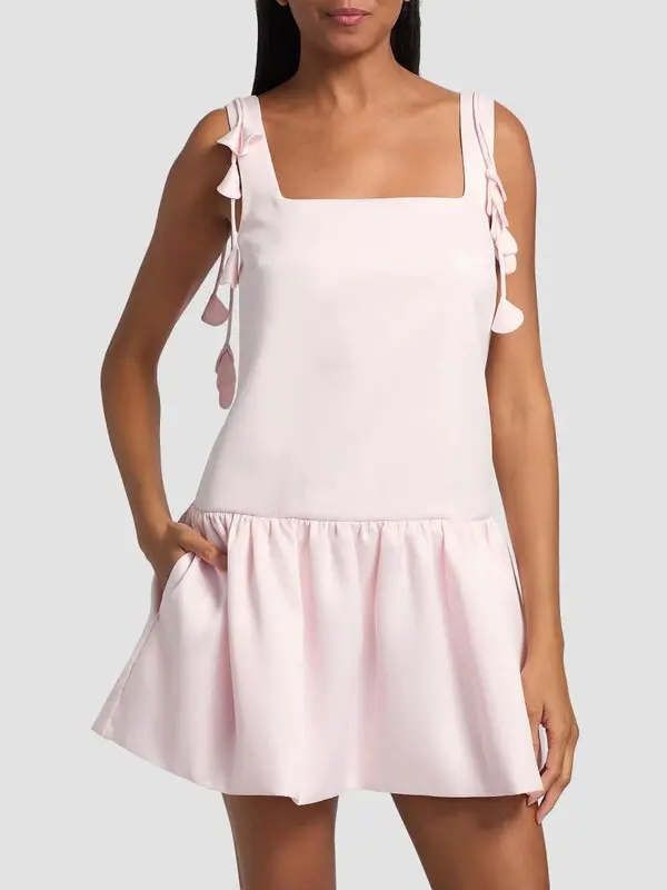 SELF-PORTRAIT Flower Taffeta A-line Minidress