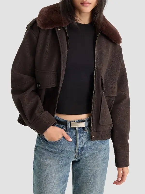 Good American The Better Than Leather Bomber