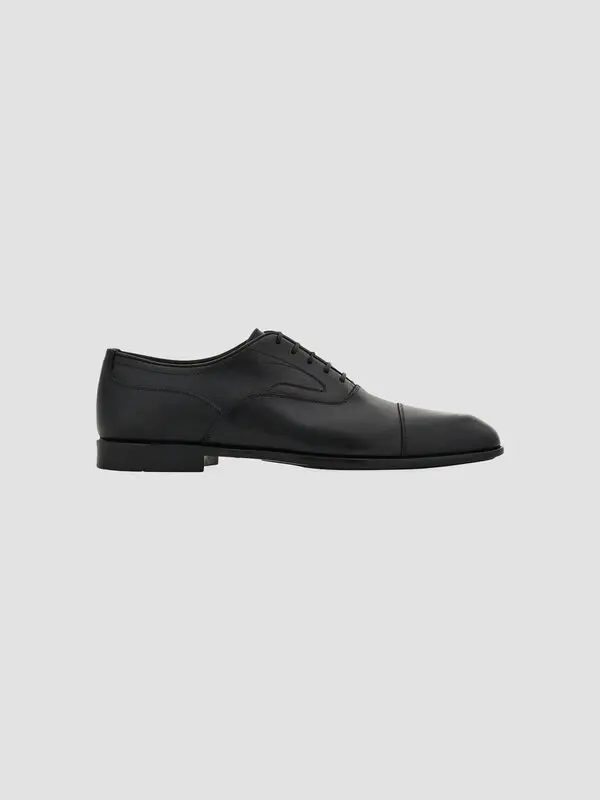 FERRAGAMO Trinity Leather Oxfords - Nero