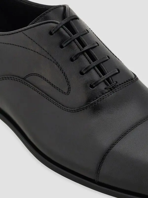 FERRAGAMO Trinity Leather Oxfords - Nero