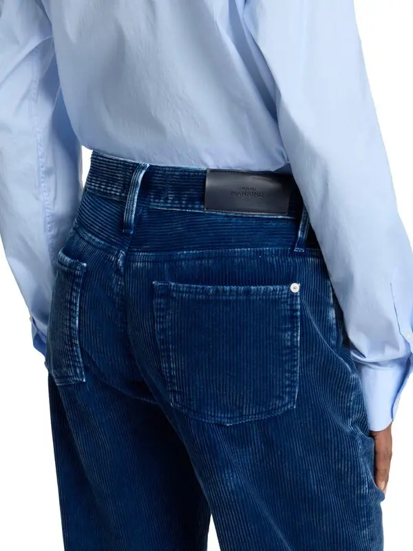 7 For All Mankind Tess Courduroy Straight-leg Trousers