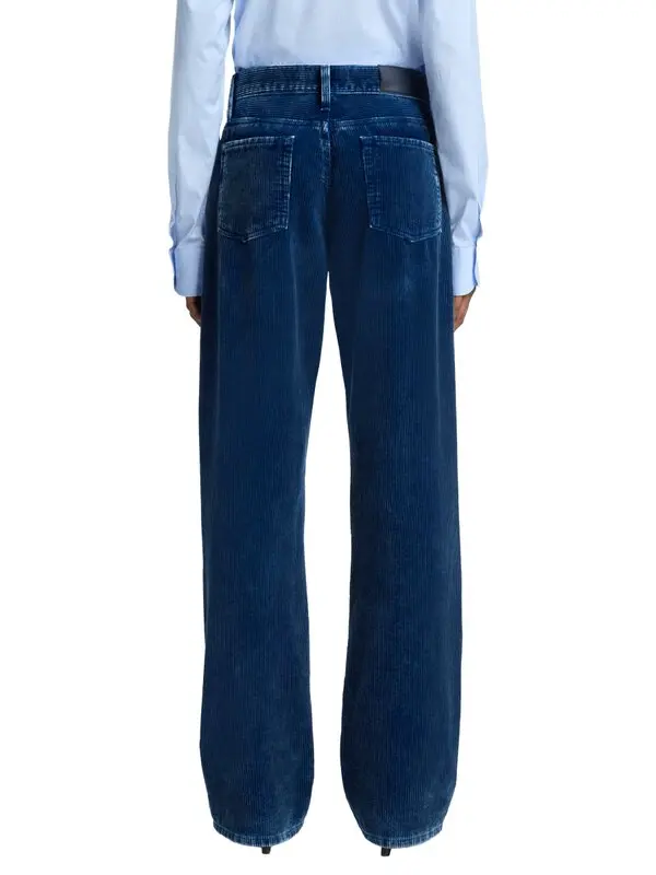 7 For All Mankind Tess Courduroy Straight-leg Trousers