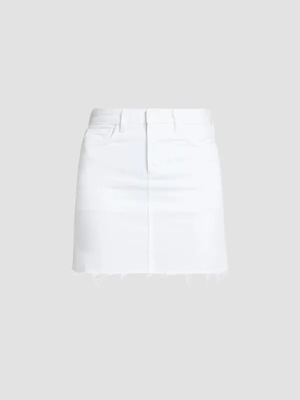 L'Agence Jolene Denim Miniskirt - Blanc