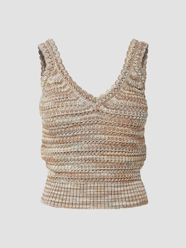 Veronica Beard Selwyn Metallic Knit Tank