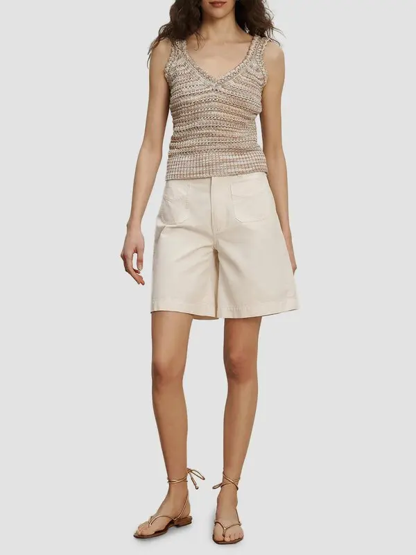 Veronica Beard Selwyn Metallic Knit Tank