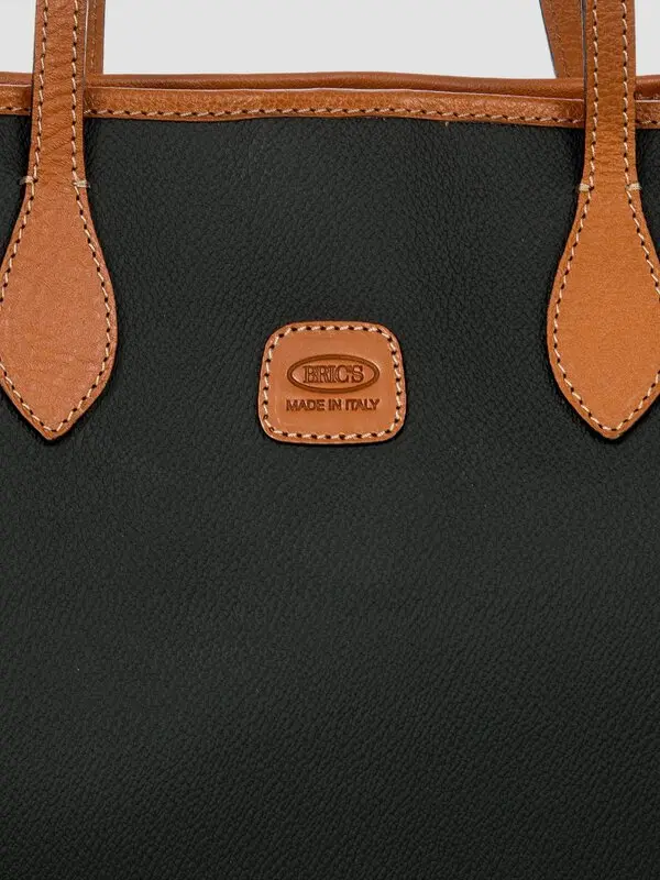 Bric'S Firenze Leather-trim Tote Bag - Black