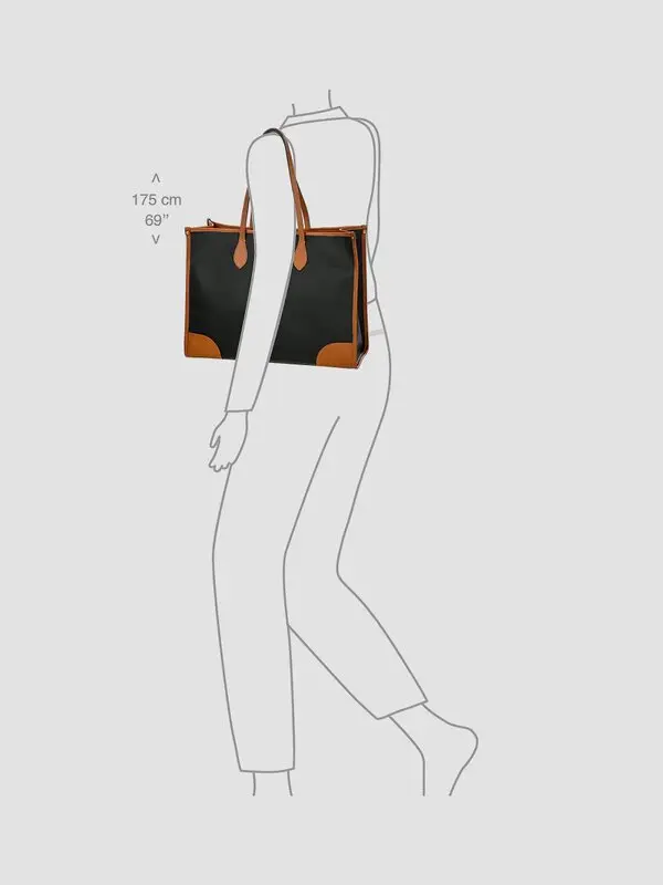 Bric'S Firenze Leather-trim Tote Bag - Black