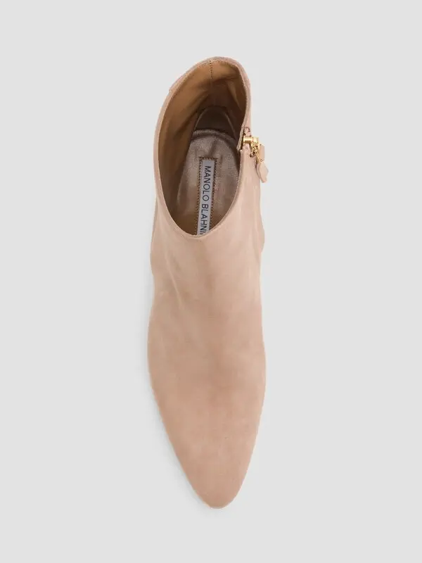 Manolo Blahnik Rosie Samba 70mm Suede Boots