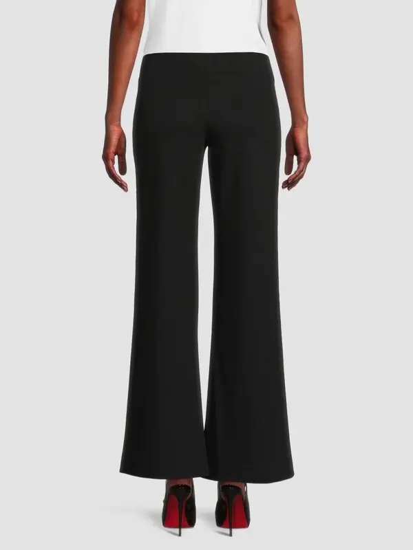 Ming Wang Stretch Deco Crepe Wide-leg Pants