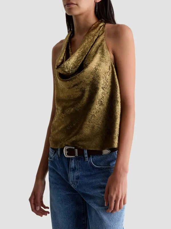 Ag Kacey Drapeneck Sleeveless Top