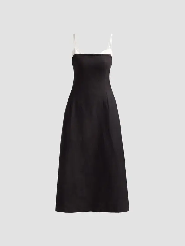 Simkhai Corabeth Colorblocked Midi-dress - Black Multi