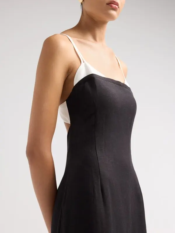 Simkhai Corabeth Colorblocked Midi-dress - Black Multi