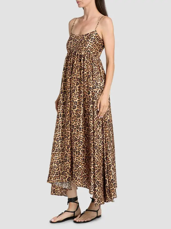 Azeeza Rachel Asymmetric-hem Midi-dress