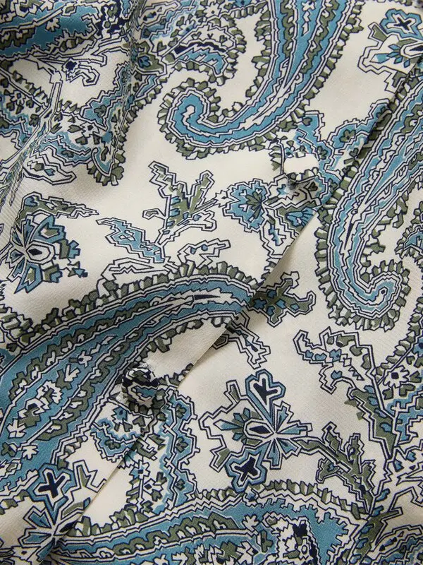 Veronica Beard Farah Paisley V-neck Blouse