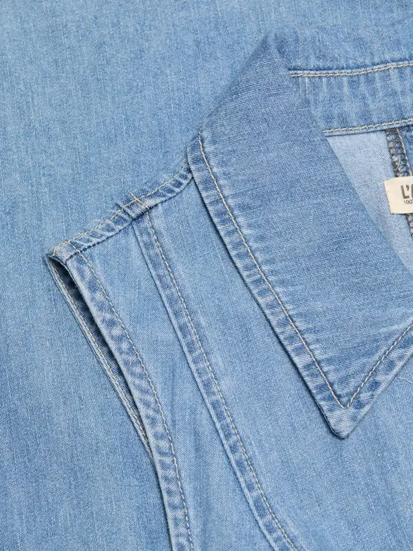 L'Agence Kieran Denim Belted Shirtdress