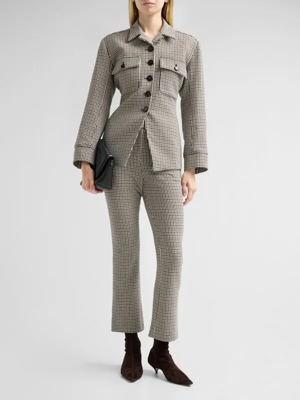 Veronica Beard Molyneux Houndstooth Jacket - Navy Multi