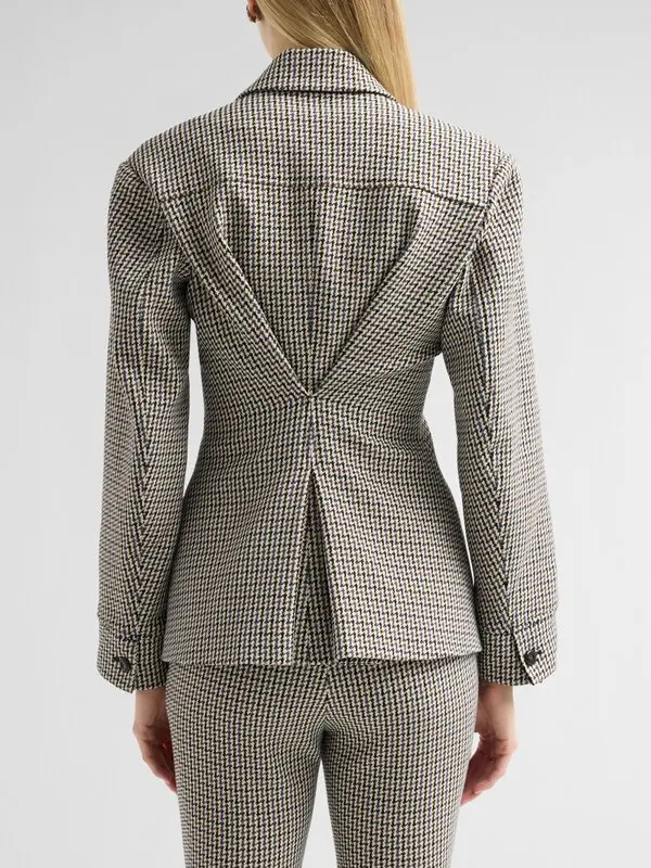 Veronica Beard Molyneux Houndstooth Jacket - Navy Multi