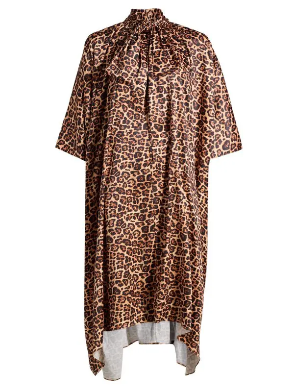 Azeeza Raini -print Satin Midi-dress
