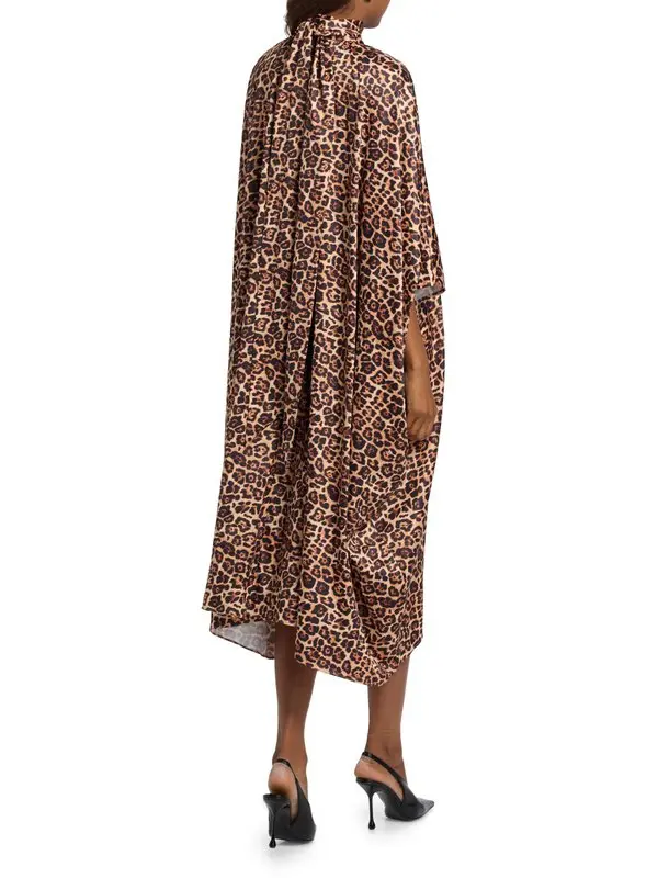 Azeeza Raini -print Satin Midi-dress