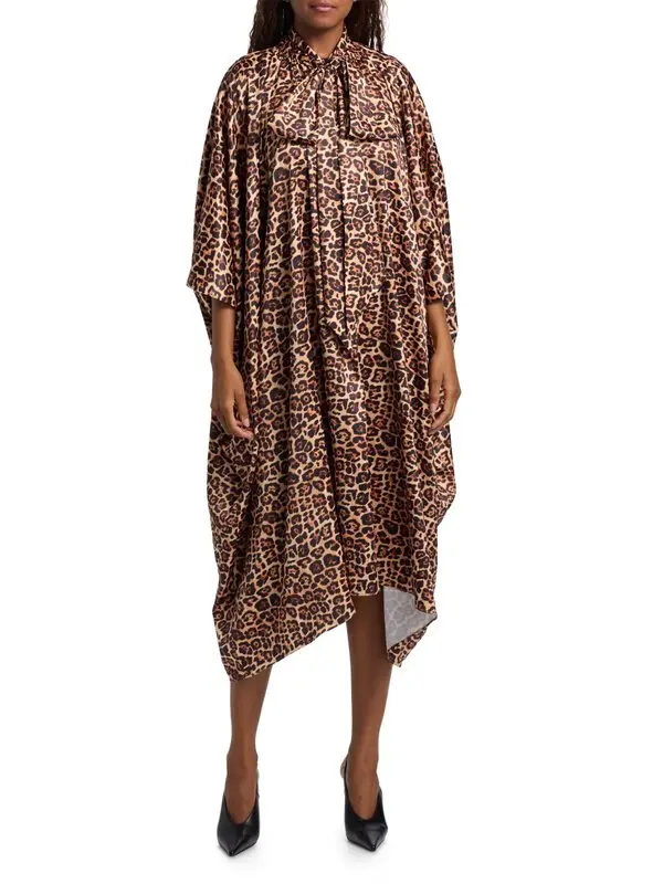 Azeeza Raini -print Satin Midi-dress