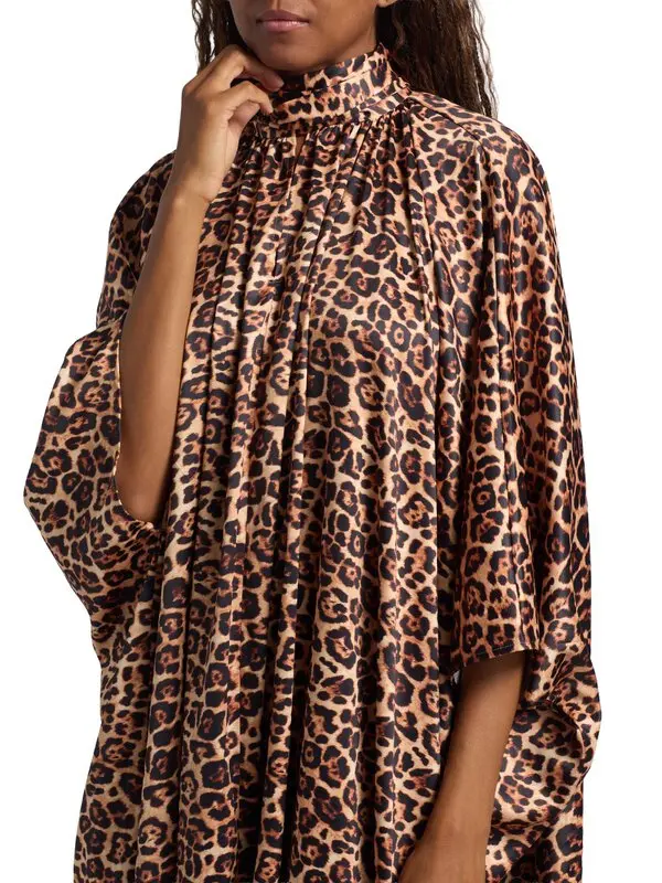 Azeeza Raini -print Satin Midi-dress