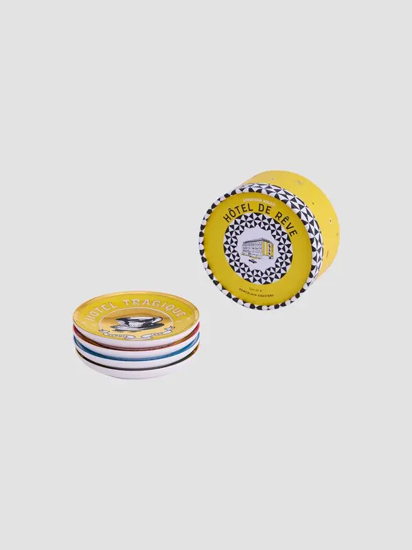 Jonathan Adler Hotel De Reve 4-piece Coaster Set