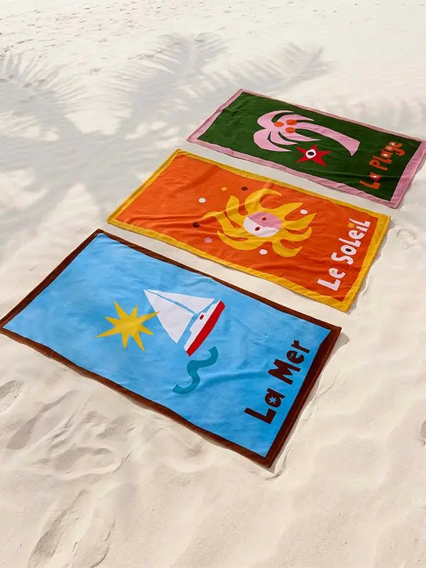 Jonathan Adler Playa La Mer Beach Towel - Blue