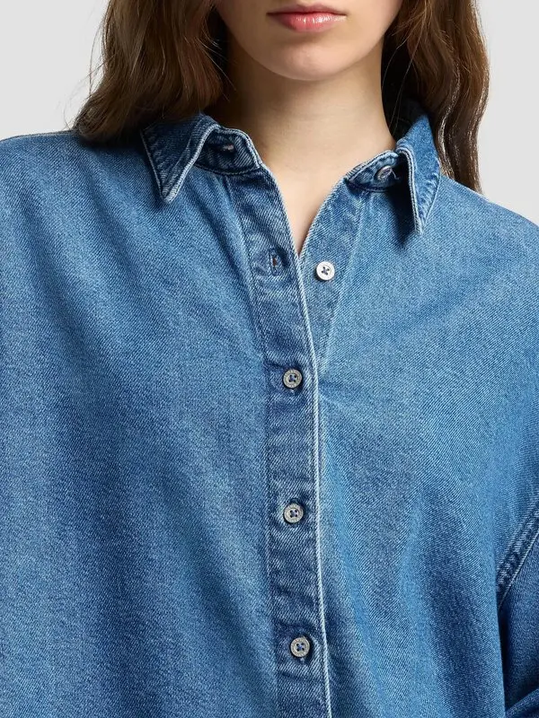 7 For All Mankind Nina Denim Crop Shirt