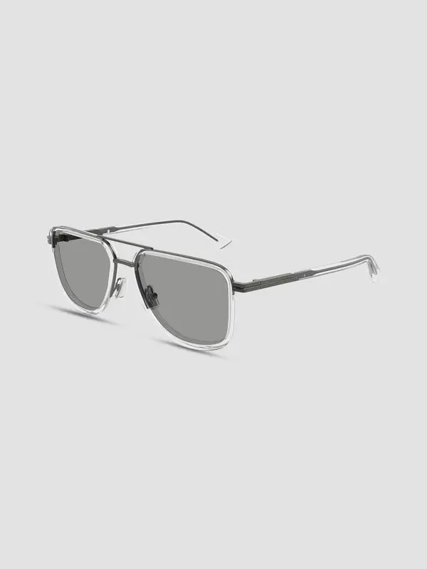 Bottega Veneta 56mm Navigator Metal Sunglasses