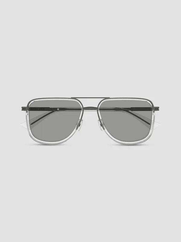 Bottega Veneta 56mm Navigator Metal Sunglasses