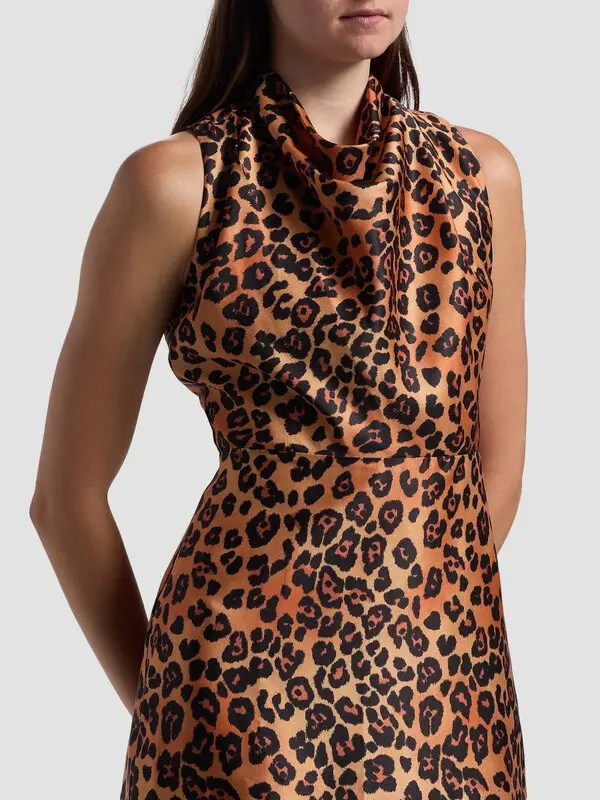 IF ONLY STUDIO Printed Sleeveless Midi-dress