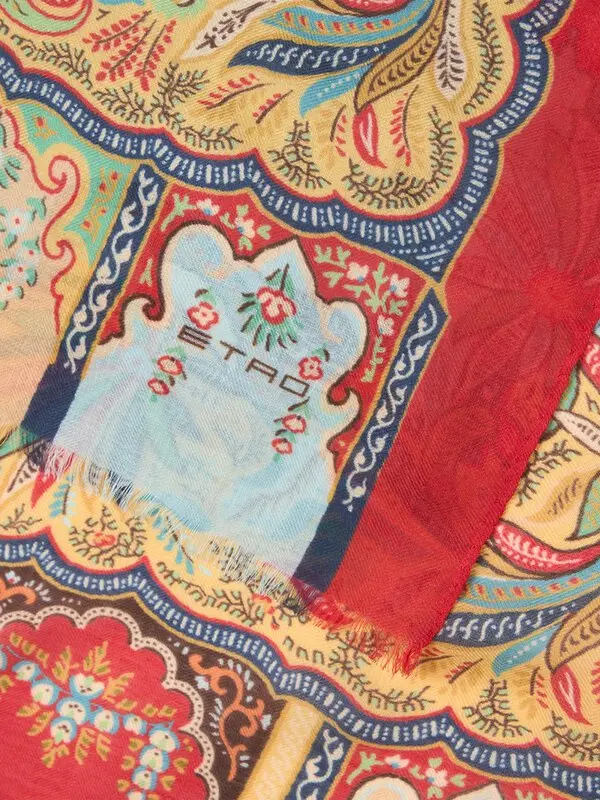Etro Parrot & Paisley-print Scarf