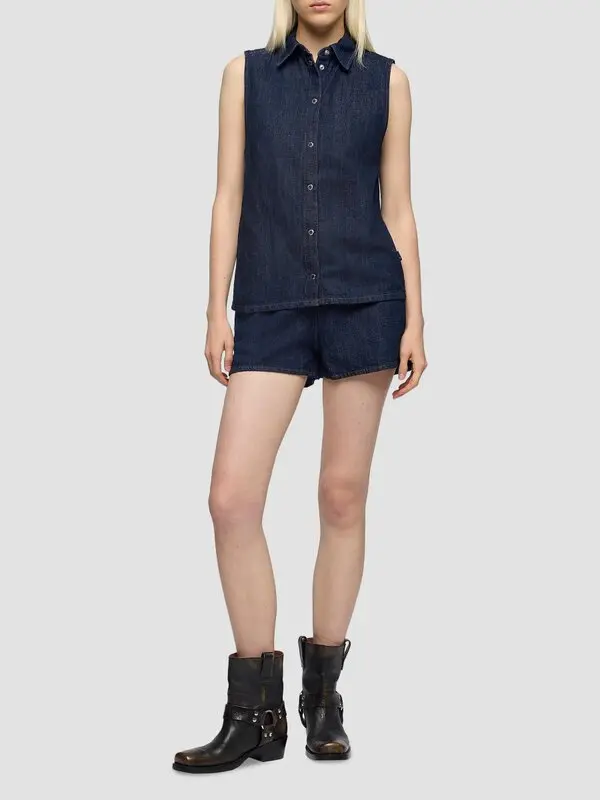 7 For All Mankind Denim Trouser Shorts