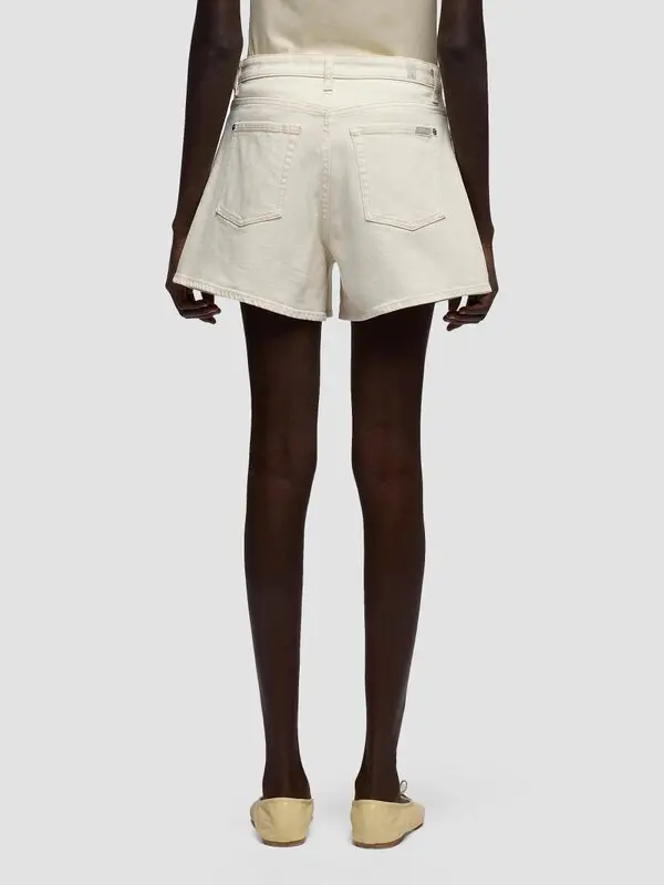 7 For All Mankind Kori A-line Denim Shorts - Moondust