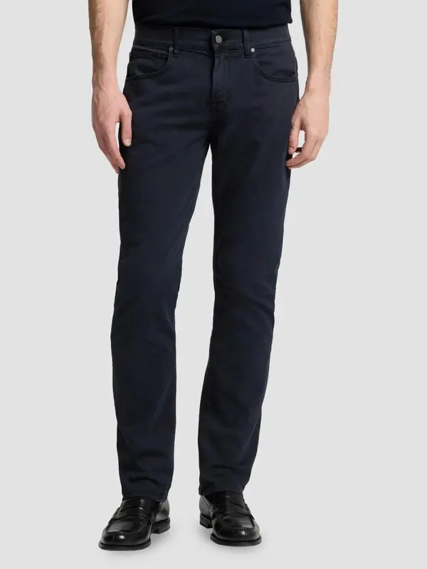 7 For All Mankind The Straight Stretch Mid-rise Straight-leg Jeans