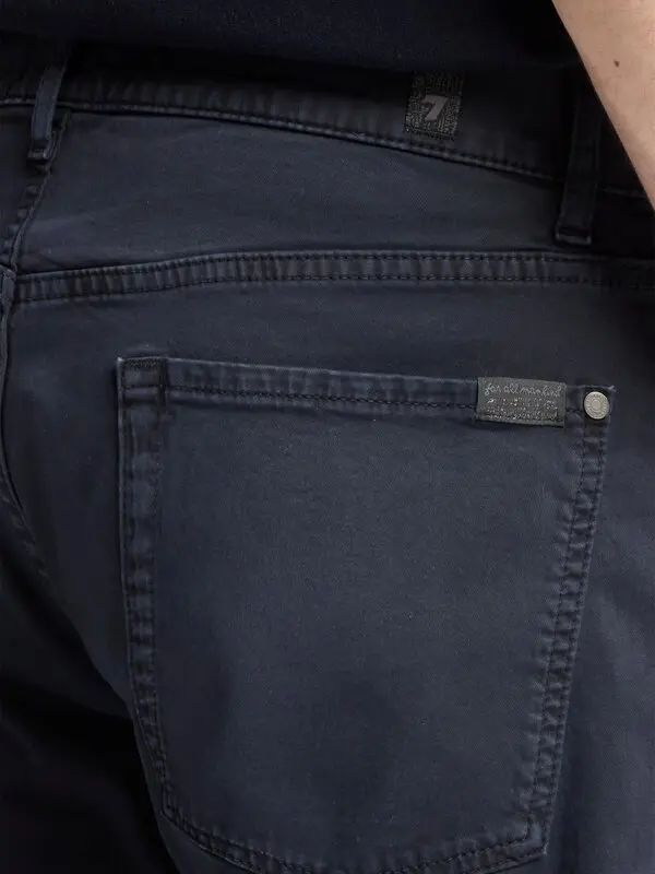7 For All Mankind The Straight Stretch Mid-rise Straight-leg Jeans